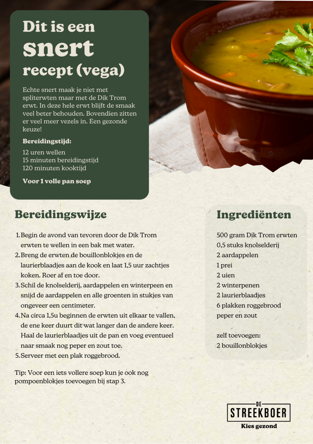 Dit is een SNERT recept – Vers, biologisch en bezorging in heel ...
